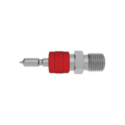 Tylok® SS-QC4-D-4M QC4 Quick Connect Valved Plug, 1/4 in Nominal, Quick Connect Plug x MNPT, 316 ...